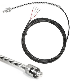 4-wire Pt100 RTD, 8mm dia. x 25mm, Bayonet