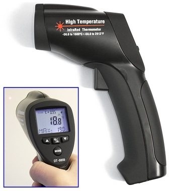 Hand-held Infrared Thermometer, Dual Laser, Splash-proof, TN43S - UKAS ...